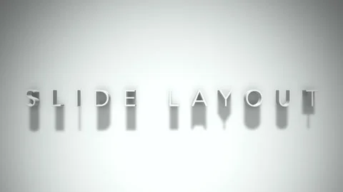 slide layout 3D title animation white te... | Stock Video | Pond5