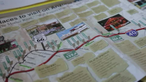 Slider shot over tourist map | Stock Video | Pond5