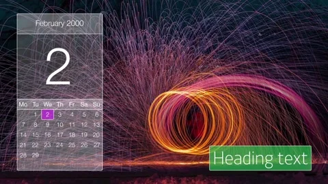 Slideshow calendar ~ After Effects Project #88144538 | Pond5