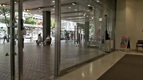 Sliding door side by side with a swingin... | Stock Video | Pond5