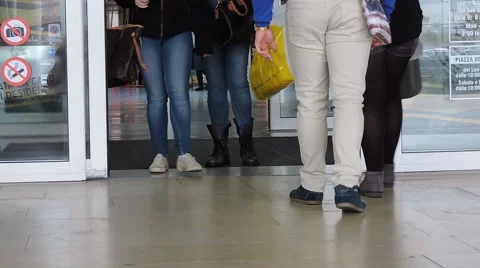 sliding doors of shop, supermarket, mall... | Stock Video | Pond5