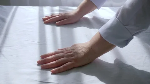 sliding female hands of the masseur on w... | Stock Video | Pond5