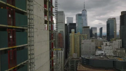 Sliding reveal of construction site of n... | Stock Video | Pond5