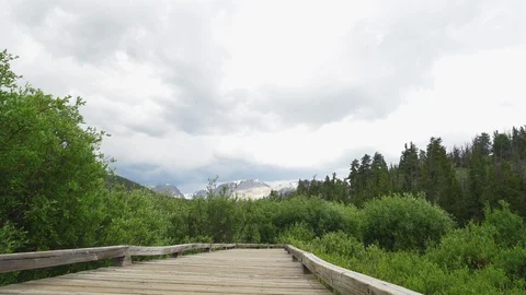 Sliding on a trail at Rocky Mountain Nat... | Stock Video | Pond5
