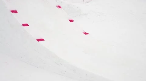 Slier ride on springboard, make flip, to... | Stock Video | Pond5