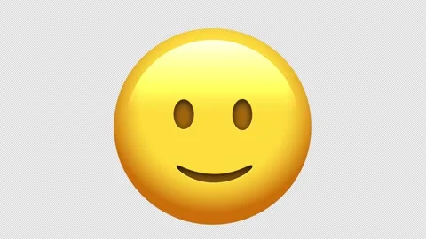 Slightly Smiling Face Animated Emoji on ... | Stock Video | Pond5