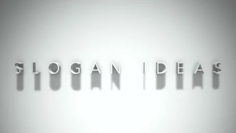 slogan ideas 3D title animation white te... | Stock Video | Pond5