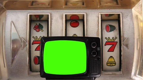 Slot Machine and Vintage Television Turn... | Stock Video | Pond5