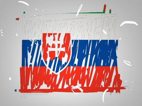 Slovakia - Hand drawn - Animation - outl... | Stock Video | Pond5