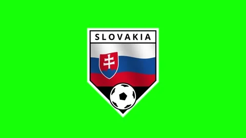 Slovakia Shield Shaped Football Badge wi... | Stock Video | Pond5