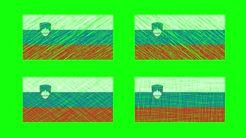 Slovenia Scribble Animation on Green Scr... | Stock Video | Pond5