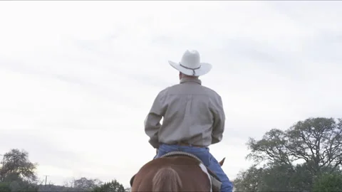 Slow motion of adult caucasian male cowb... | Stock Video | Pond5