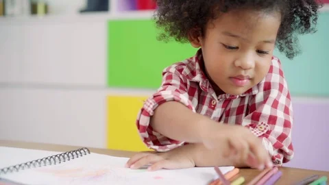 Slow motion - African kids drawing and d... | Stock Video | Pond5