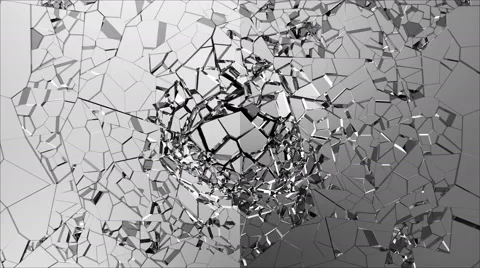 Slow Motion Animation of Broken Glass is... | Stock Video | Pond5