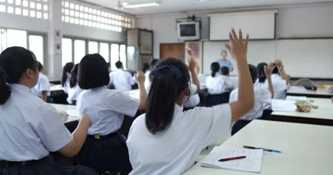 Slow motion of Asian high school student... | Stock Video | Pond5
