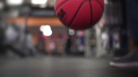Slow Motion Basketball Bounce | Stock Video | Pond5