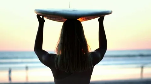 Slow motion: Beautiful sexy girl on the ... | Stock Video | Pond5