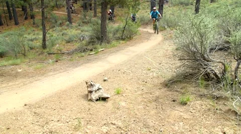 Slow Motion Bike Ride Through Trail in O... | Stock Video | Pond5