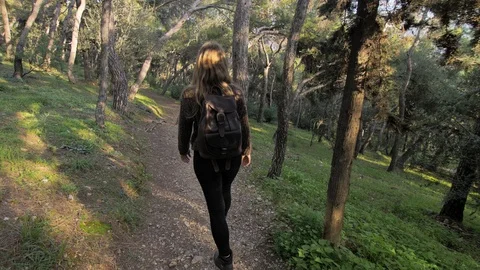 Slow motion camera following young woman... | Stock Video | Pond5