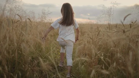 Little Girl Running Stock Footage ~ Royalty Free Stock Videos | Pond5