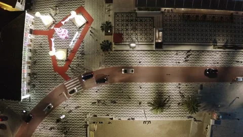 Slow Motion Of Cars And People On Illumi... | Stock Video | Pond5