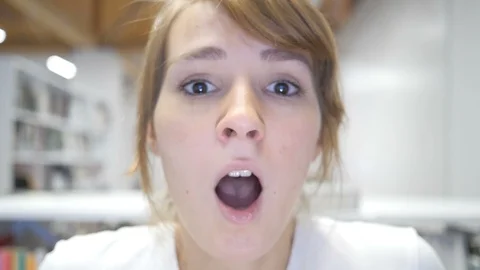 Slow Motion of Close Up of Girl Face in ... | Stock Video | Pond5