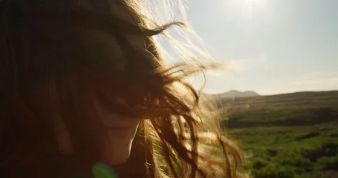 slow motion close up shot of a girl's fa... | Stock Video | Pond5