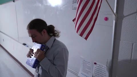 Slow motion concept of sad teacher in da... | Stock Video | Pond5