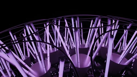 Slow motion dolly lights neon colours fu... | Stock Video | Pond5