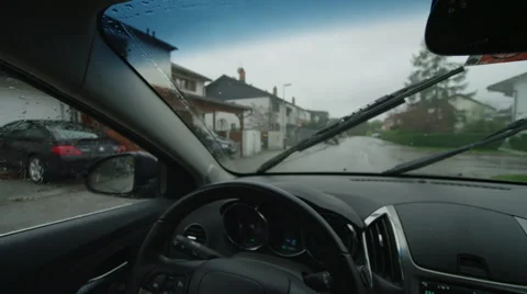 SLOW MOTION: Driving through suburban st... | Stock Video | Pond5