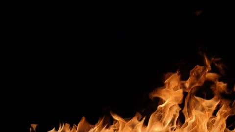 Slow motion of fire blast explosion isol... | Stock Video | Pond5