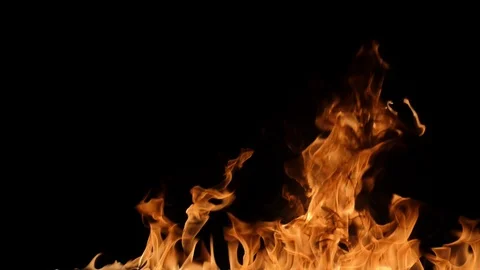 Slow motion of fire blast explosion isol... | Stock Video | Pond5