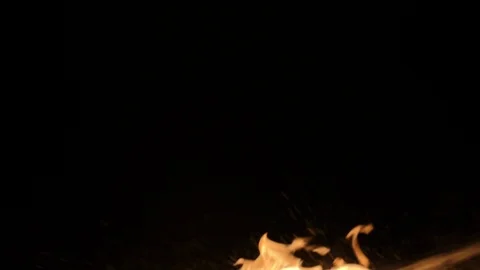 Slow motion of fire blast explosion isol... | Stock Video | Pond5