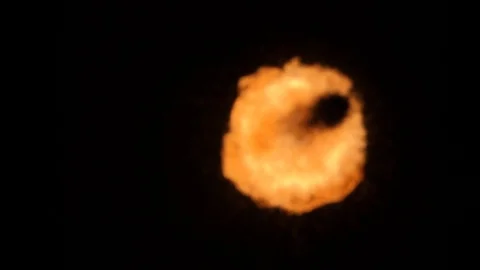 Slow motion of fire blast explosion isol... | Stock Video | Pond5