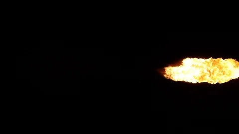 Slow motion of fire blast explosion isol... | Stock Video | Pond5