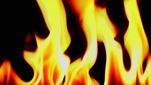 Slow motion flame fire burn glowing on b... | Stock Video | Pond5
