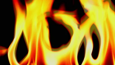 Slow motion flame fire burn glowing on b... | Stock Video | Pond5