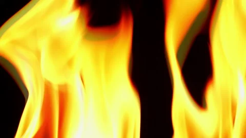 Slow motion flame fire burn glowing on b... | Stock Video | Pond5