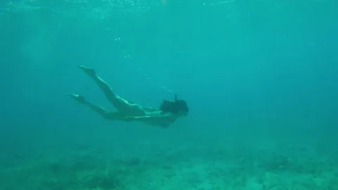 Girl Swimming Underwater Stock Video Footage | Royalty Free Girl Swimming Underwater Videos ...