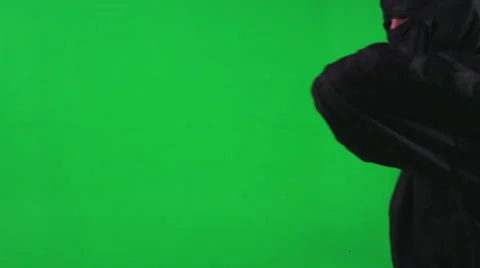 Slow motion green screen shot of a black... | Stock Video | Pond5