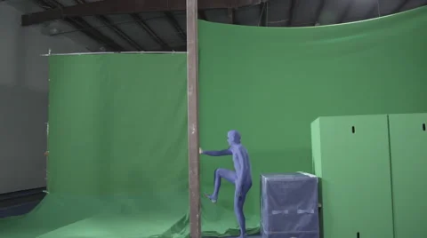 Slow motion green screen shot of a man p... | Stock Video | Pond5