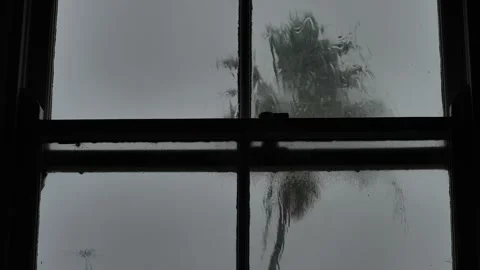 Rain Through Window Stock Footage ~ Royalty Free Stock Videos | Pond5