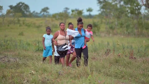 Slow motion of The indigenous Miskito pe... | Stock Video | Pond5