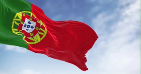 Slow motion loop of Portugal national fl... | Stock Video | Pond5