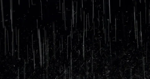Slow motion loop of rain falling and spl... | Stock Video | Pond5