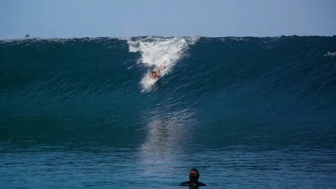 Slow motion male extreme pro surfer surf... | Stock Video | Pond5