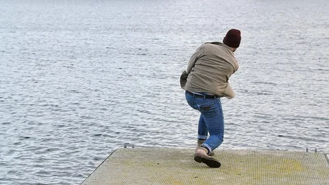 Rock Skipping Stock Footage ~ Royalty Free Stock Videos | Pond5