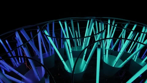 Slow motion movement under abstract neon... | Stock Video | Pond5