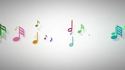 Slow motion of the musical notes with de... | Stock Video | Pond5
