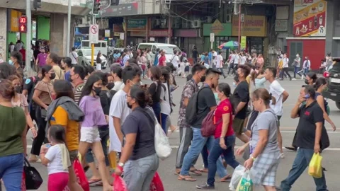Slow motion, people crossing at a pedest... | Stock Video | Pond5